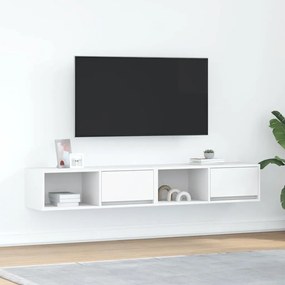 TV skříňky 2 ks Bílá 80x31x25,5 cm Dřevěná konstrukce