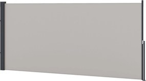 Útulný boční markýza Outsunny s možností tažení pro balkon, terasu a zahradu, šedá, 300 x 140 cm | Aosom
