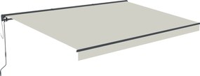 Elektrická markýza s LED osvětlením BestBerg BBSU-EL495BG / 495 x 300 cm / béžová