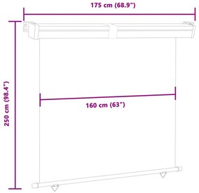 vidaXL Marketos Balkonová zástěna 175 x 250 cm černá