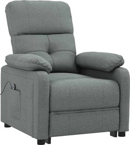 Elektrické polohovací křeslo tmavě šedé textil 3073803
