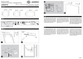 Amirro Zrcadlo do koupelny na zeď do pokoje do ložnice do předsíně na chodbu bez vypínače AMBIENTE 100 x 70 cm s LED podsvícením  po celém obvodu 410-838