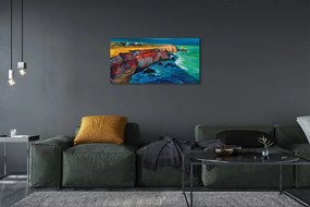 Obrazy na plátně Mořská oblohy skály 120x60 cm