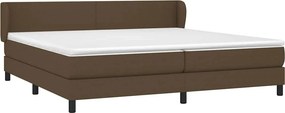 Box spring postel s matrací tmavě hnědá 200x200 cm textil 3126112