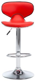 vidaXL 323645 Marketos Bar Stools 2 pcs Red Faux Leather