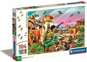 Clementoni PUZZLE Země dinosaurů / 104 dílků / od 6 let