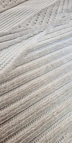 HU Moderní béžový koberec TWIST BEIGE 30629A Rozměr: 60x100 cm