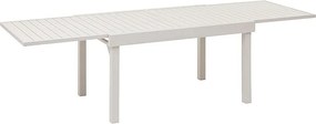 DEOKORK Hliníkový stůl VALENCIA 135/270x90 cm (ivory)