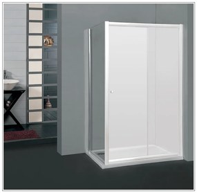 ARTTEC P-50 chrome - Pevná stěna 90 cm ke sprchovým dveřím MOON a SALOON čiré sklo PAN00884