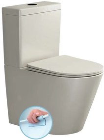 Sapho Sapho, PACO RIMLESS WC kombi mísa s nádržkou, spodní/zadní odpad, ivory, PC1012WRBE