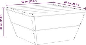 Zahradní stoly 2 ks 60 x 60 x 30 cm impregnované smrkové dřevo 315635