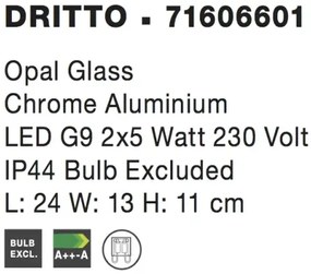 LED nástěnné svítidlo Dritto 24