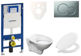 Cenově zvýhodněný závěsný WC set Geberit do lehkých stěn / předstěnová montáž+ WC S-Line S-line Pro 111.300.00.5NR3