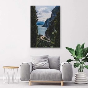 Gario Obraz na plátně Jezero a skály Rozměry: 40 x 60 cm