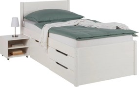 XXXLutz POSTEL S ÚLOŽNÝM PROSTOREM, 90/200 cm bílá Zandiara - Jednolůžkové postele - 000528046802