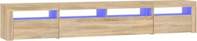 TV skříňka s LED osvětlením dub sonoma 240x35x40 cm 3152724