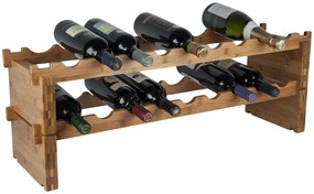 Pendeford Metal Spinnings Ltd Stojan na víno RTA na 18 lahví, bambusové dřevo, modulární