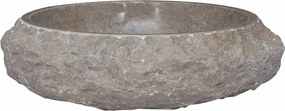 Umyvadlo šedé Ø 40 x12 cm mramor 149158