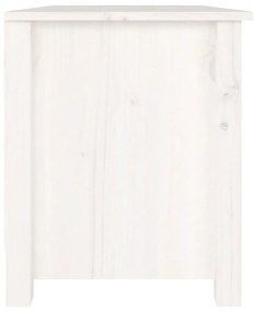Lavice s botníkem bílá 70 x 38 x 45,5 cm masivní borovice