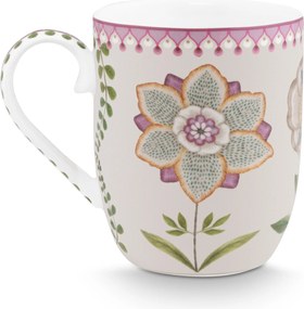 Pip Studio Lily &amp; Lotus hrnek 180ml, bílý (Porcelánový hrnek)
