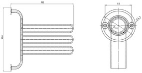 Aqualine, Otočný trojsušák, bílá, 8002