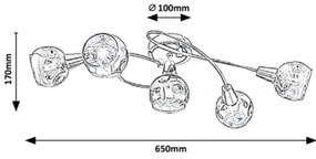 Rabalux - Bodové svítidlo 5xE14/40W/230V