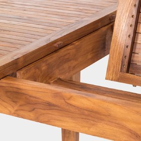 Massive home | Zahradní rozkládací stůl Bologna I Teak 110-160 x 90 cm