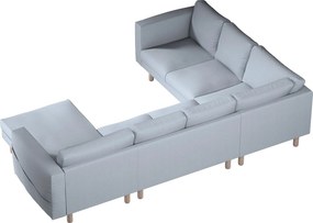 Potah na pohovku IKEA Norsborg rohová, 5-místná se šezlongem barva modrá látka pletený vzor