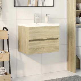2dílný koupelnový nábytek keramika a kompozitní dřevo 3307662