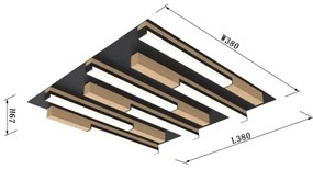 Wofi 9031-606 - LED Stmívatelné stropní svítidlo PALERMO LED/26W/230V dřevo