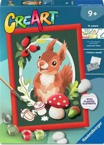 Ravensburger 120232650 CreArt Roztomilá veverka (se sádrovou formou) /