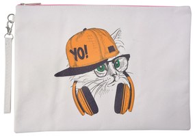 Toaletní taška Yo s kočkou a čepicí L - 34*24 cm