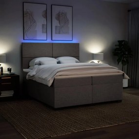 Box spring postel s matrací taupe 200x200 cm textil 3292892