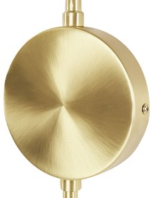 Kovová nástěnná lampa zlatá WAMPU Beliani