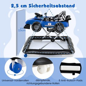 Costway Chodítko 4-in-1 s výškově nastavitelným 3 nastavitelným sedadlem, volant