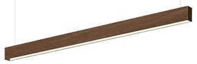 Lineární závěsné svítidlo ze dřeva Square Dekor: Ořech, Délka: 1040 mm, Teplota chromatičnosti / Stmívání: 3000 Kelvinů / Stmívatelné Casambi