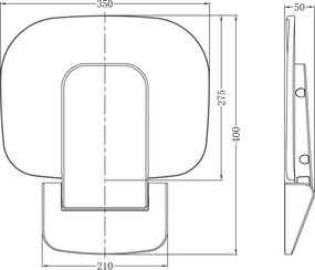 Mereo Mereo, Sedátko do sprchy, duroplast, černé, CSS121B