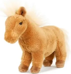 TEDDIES Plyšový poník hnědý 23 cm / Plněný kuličkami / od 0 měsíců
