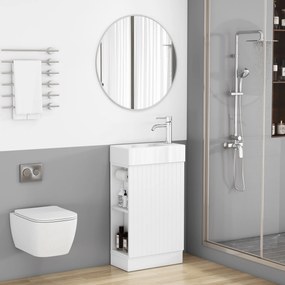 Volně stojící skříňka s umyvadlem Houseland Ruvin 46 cm bílá