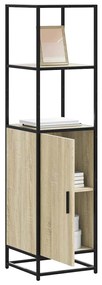 Skříň highboard dub sonoma 35,5x35x139 cm kompozit a kov