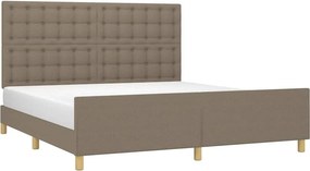 Rám postele s čelem taupe 180x200 cm textil 3125401