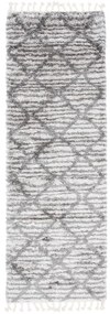 Kusový koberec shaggy Atika šedý atyp 80x300cm