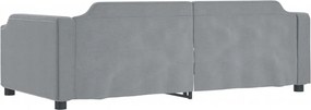 Válenda s přistýlkou a zásuvkami světle šedá 100x200 cm textil 3197675