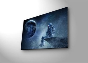 Obraz s LED osvětlením ASTRONAUT VE VESMÍRU II 45 x 70 cm