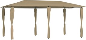 vidaXL Altán s krytými sloupky 3 x 6 x 2,6 m 160 g/m² [313618] Barva: taupe