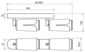 Bodové svítidlo FLOWER 2xGU10/8W/230V bílá