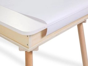 Dětská rostoucí sada BUNNY, stolek a 2 židle, bílá/hnědá ELIS design