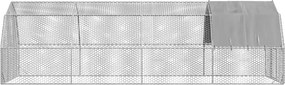Výběh pro slepice se střechou 2,5x8x2,25 m pozinkovaná ocel 3328528
