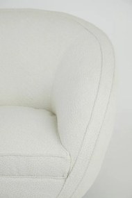 Krémové designové křeslo Almond bouclé - 91*71*77cm