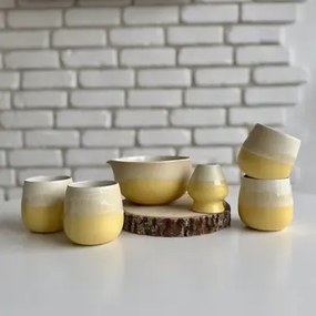 Goodwei Fuji Yellow / Sada keramických šálků / 4 ks / 200 ml